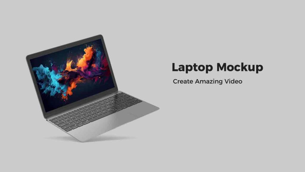 Floating Laptop Mockup | Animazer