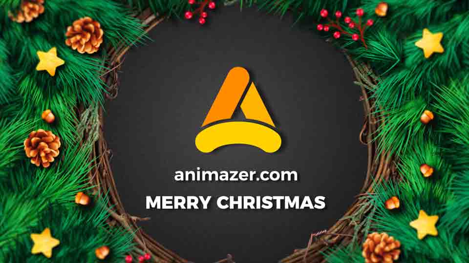 Swirling Christmas Wreath Logo Reveal | Animazer