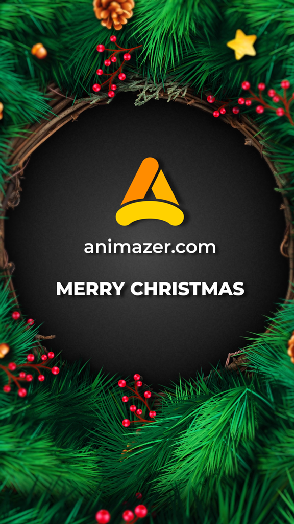 Swirling Christmas Wreath with Logo | Animazer